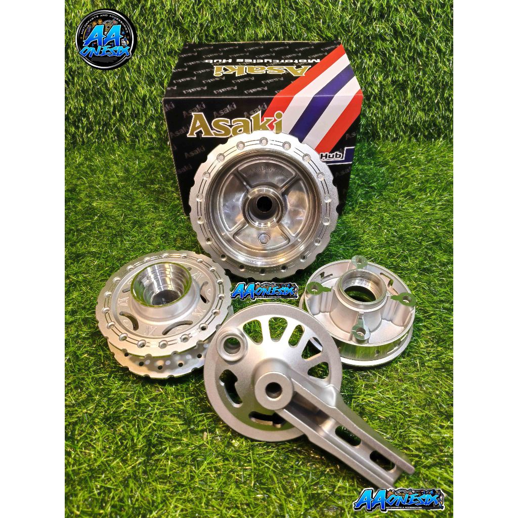 ASAKI LIGHTEN HUB SET ( SILVER GEARTYPE ) RAIDER 150/RS 150/WAVE 125 ...