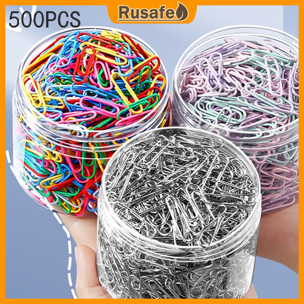 500PCS/Box Color Metal Paper Clip Multi-Purpose Document Classification ...
