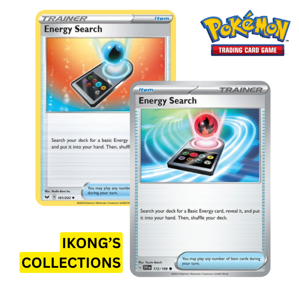 Energy Search Original Playable Pokemon Cards Sword and Shield, Scarlet ...