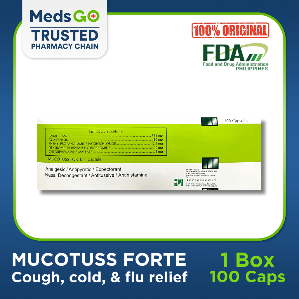 Mucotuss Forte Capsule - 1 Box | Shopee Philippines