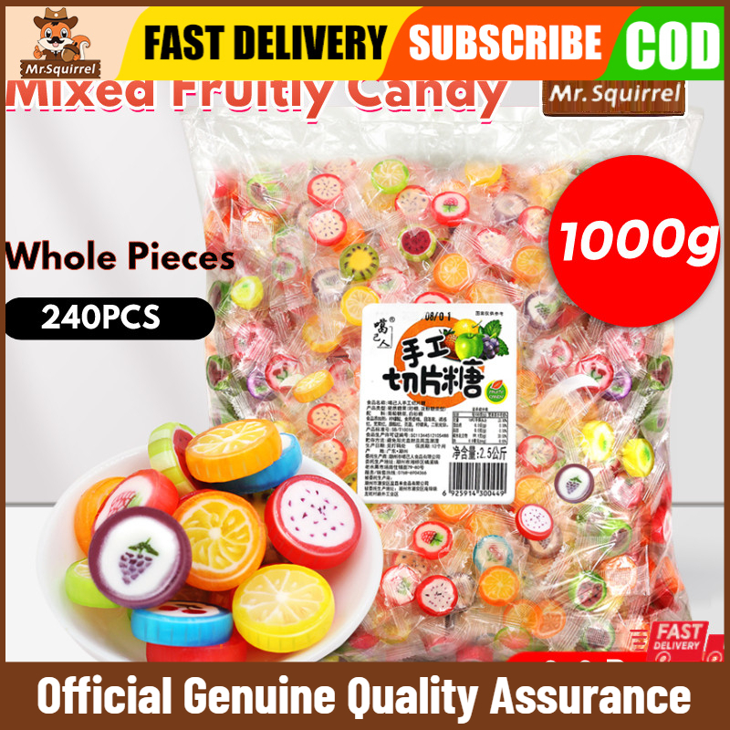 【Buy 500g Take 500g】Mr.Squirrel Crystal Candy Mixed Fruit Flavored ...