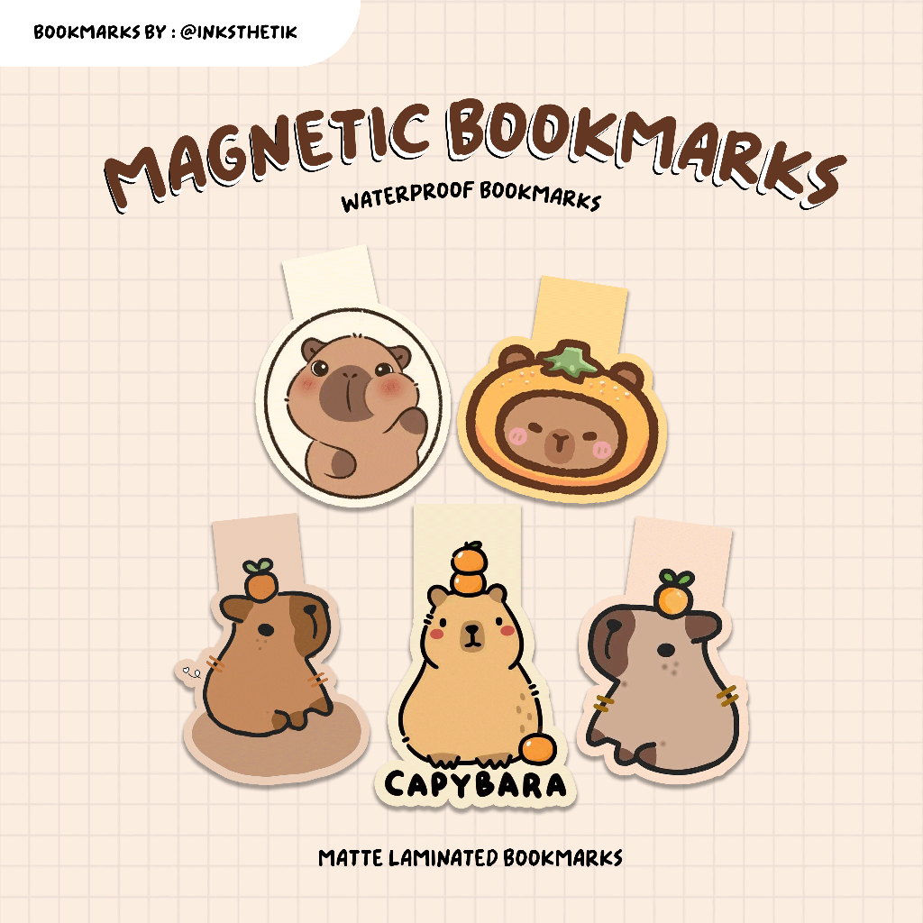 CAPYBARA Magnetic Bookmarks | Cute Bookmark | Shopee Philippines