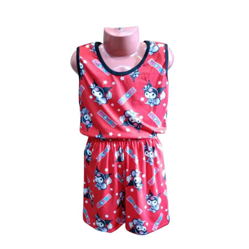 character design terno shorts ( kuromi in red color) | Shopee Philippines