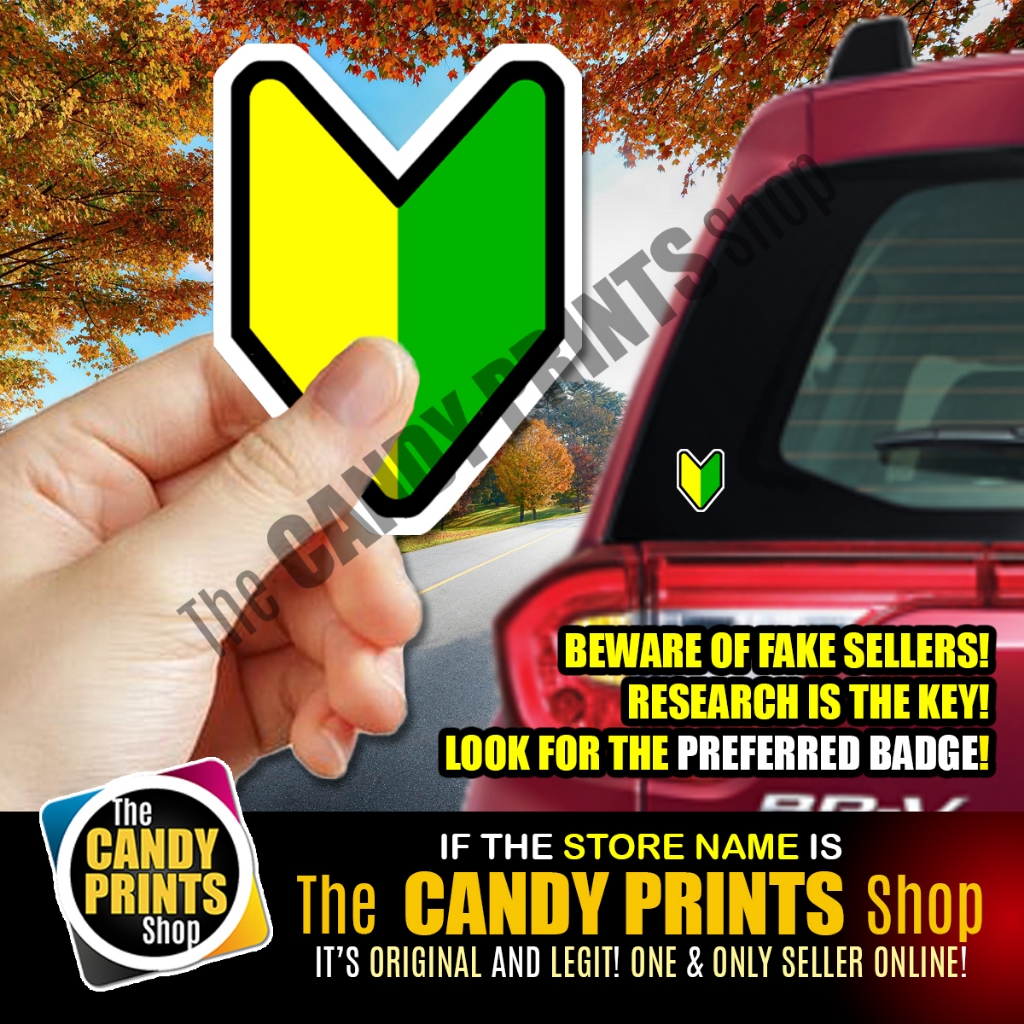 Japanese Shoshinsha/Wakaba Mark Vinyl (Non-Magnetic) Car Stickers for ...