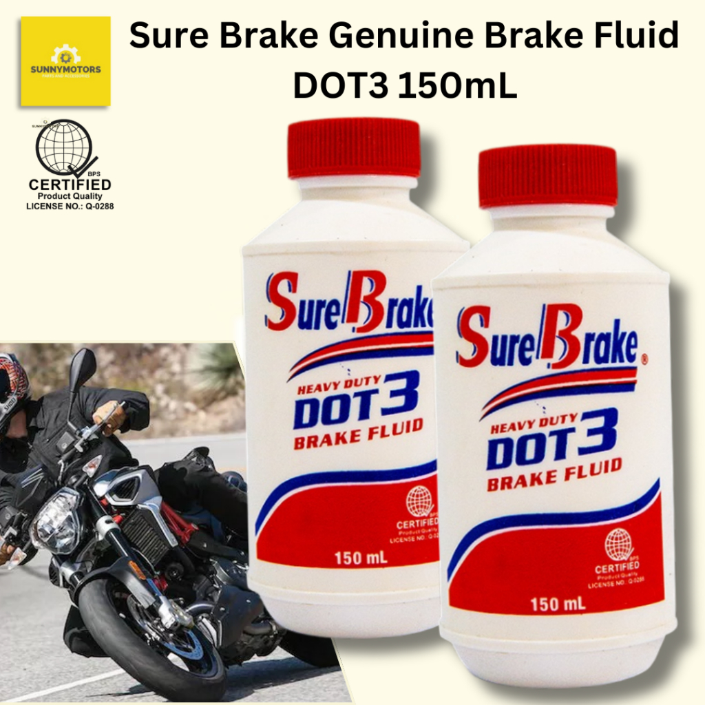 Sure Brake Genuine Brake Fluid DOT3 150mL | Shopee Philippines