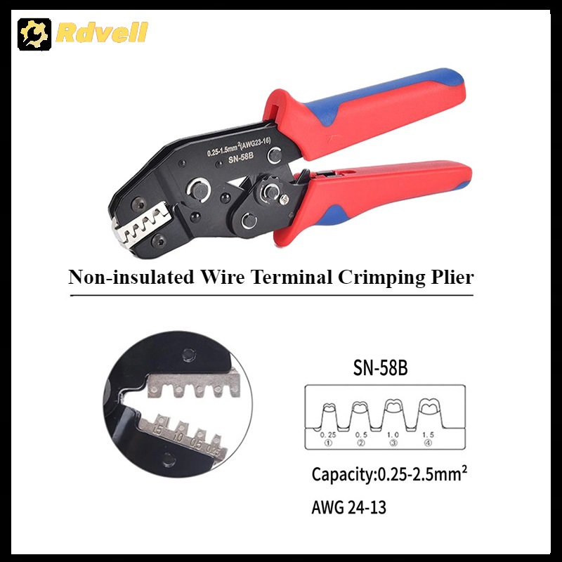 Ratcheting Crimping Tool Set 8 PCS with Changeable Jaws for Dupont JST MOLEX - Open Barrel ...