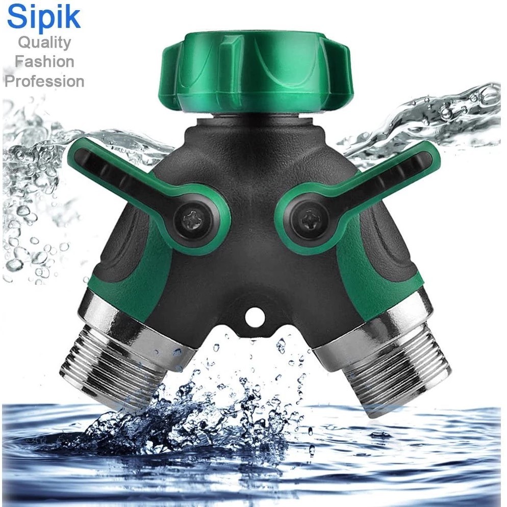 2 Way Y Hose Connector Garden Water Faucet Splitter Hose Splitter for ...