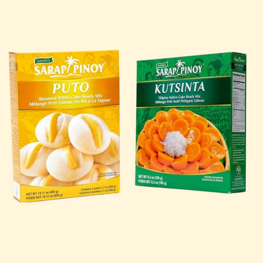 Galinco Sarap Pinoy Puto Steamed White Cake 400g and Kutsinta Filipino ...