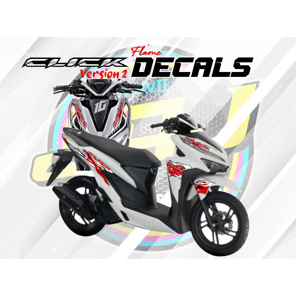 HONDA CLICK 125 HARDFLAME DECALS STICKER | Shopee Philippines