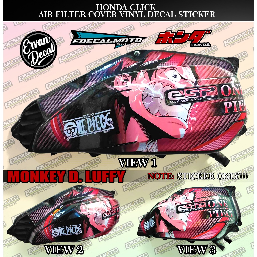 HONDA CLICK V2/V3/ V4 125i/150i AIR FILTER COVER VINYL DECAL STICKER ...