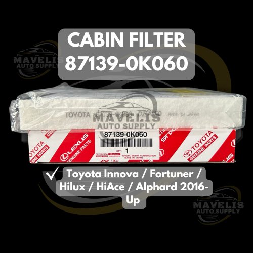 Cabin Filter 87139-0K060 Toyota Innova / Fortuner / Hilux / HiAce ...