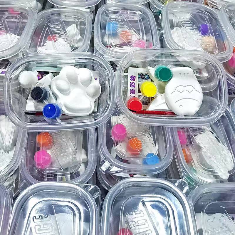 DIY Cartoon coloring plaster doll kid's painting handmade diy ...