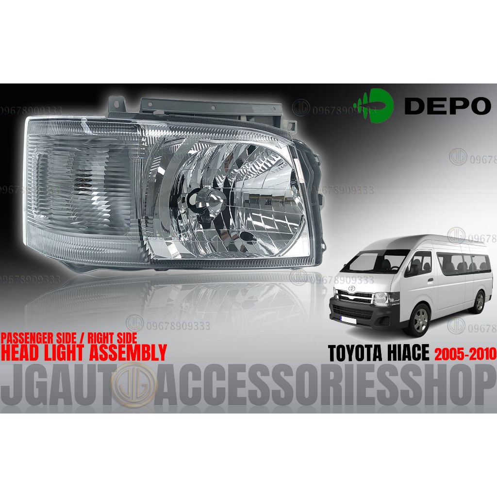 TOYOTA HIACE / HI ACE 2005 TO 2010 DEPO HEAD LIGHT / AFTERMARKET HEAD ...