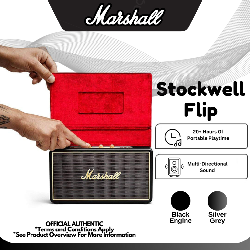 𝐌𝐀𝐑𝐒𝐇𝐀𝐋𝐋 Stockwell with flip cover wireless speaker bluetooth portable ...