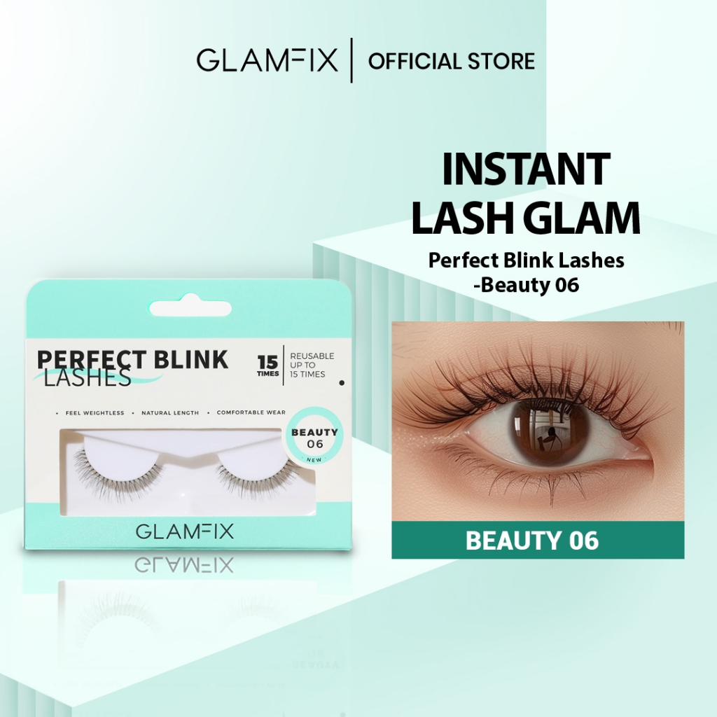 GLAMFIX Perfect Blink Lashes Beauty 06- Eyelashes Extension False Eyelashes Natural Falsies ...