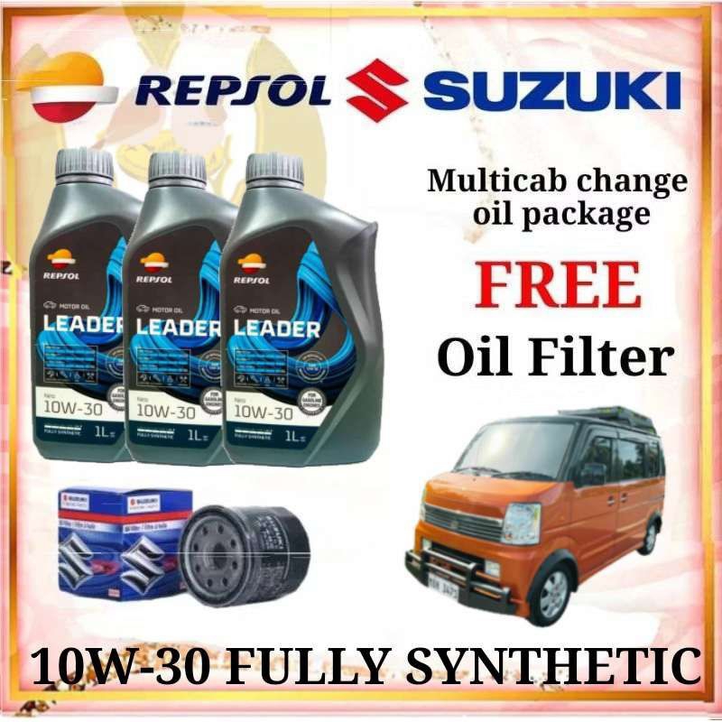 Suzuki MiniVan Change Oil Bundle Repsol 10W-30 Fully synthetic Engine ...