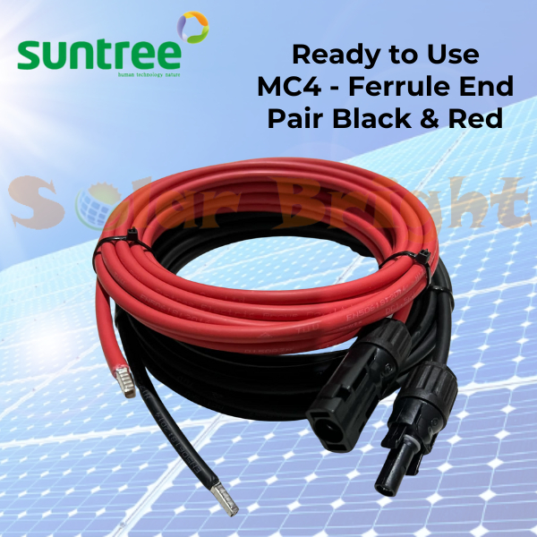 Suntree 4mm2 6mm2 Solar PV Cable 15 20 Meters MC4 Single Core Pair DC ...
