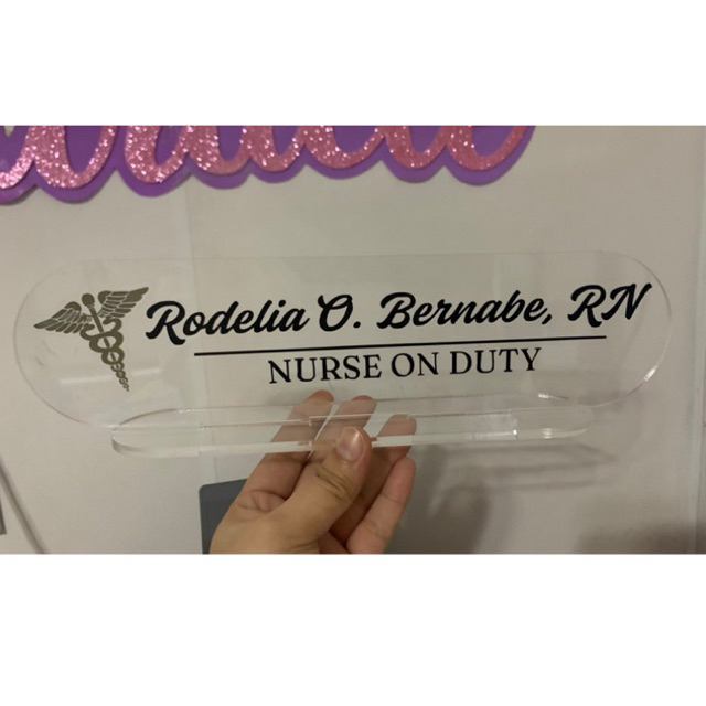 desk nameplate acrylic with standee customize | Shopee Philippines