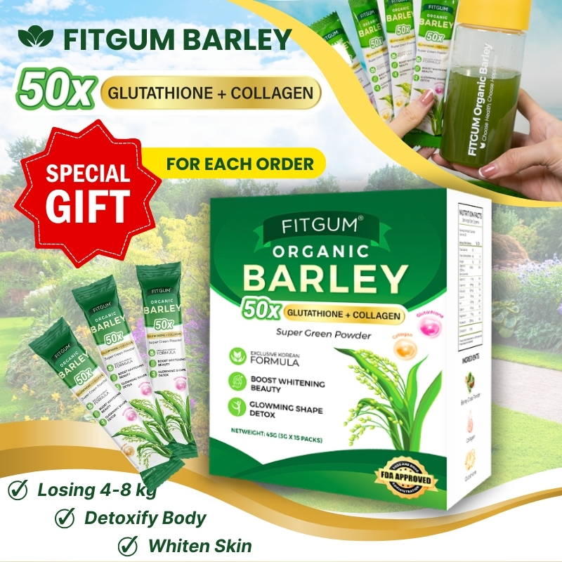 Fitgum Organic Barley Gluta Collagen Beauty Drink Slim Body Weight Loss ...