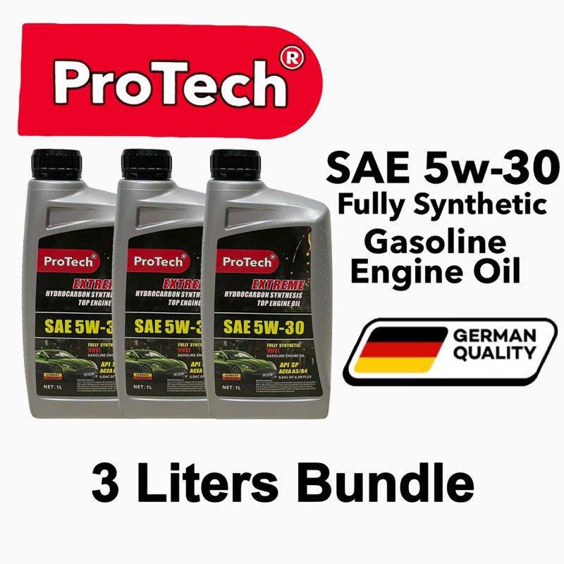 PROTECH SAE 5w-30 Gasoline Engine Oil 3 Liters Bundle | Shopee Philippines