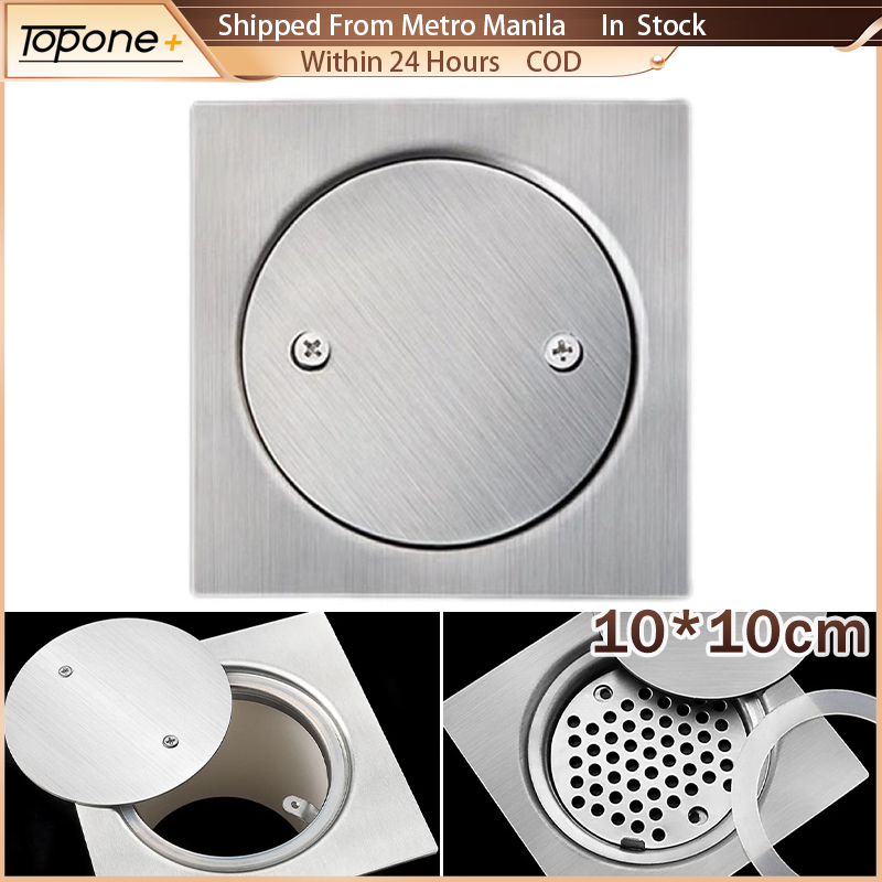 10*10cm Square Clean Out Floor Drain Stainless Steel Shower Drain ...