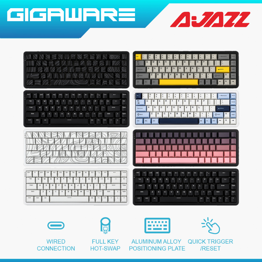 Ajazz AK680 Max 68% Wired Hot-Swappable Top-mounted Magnetic Rice ...