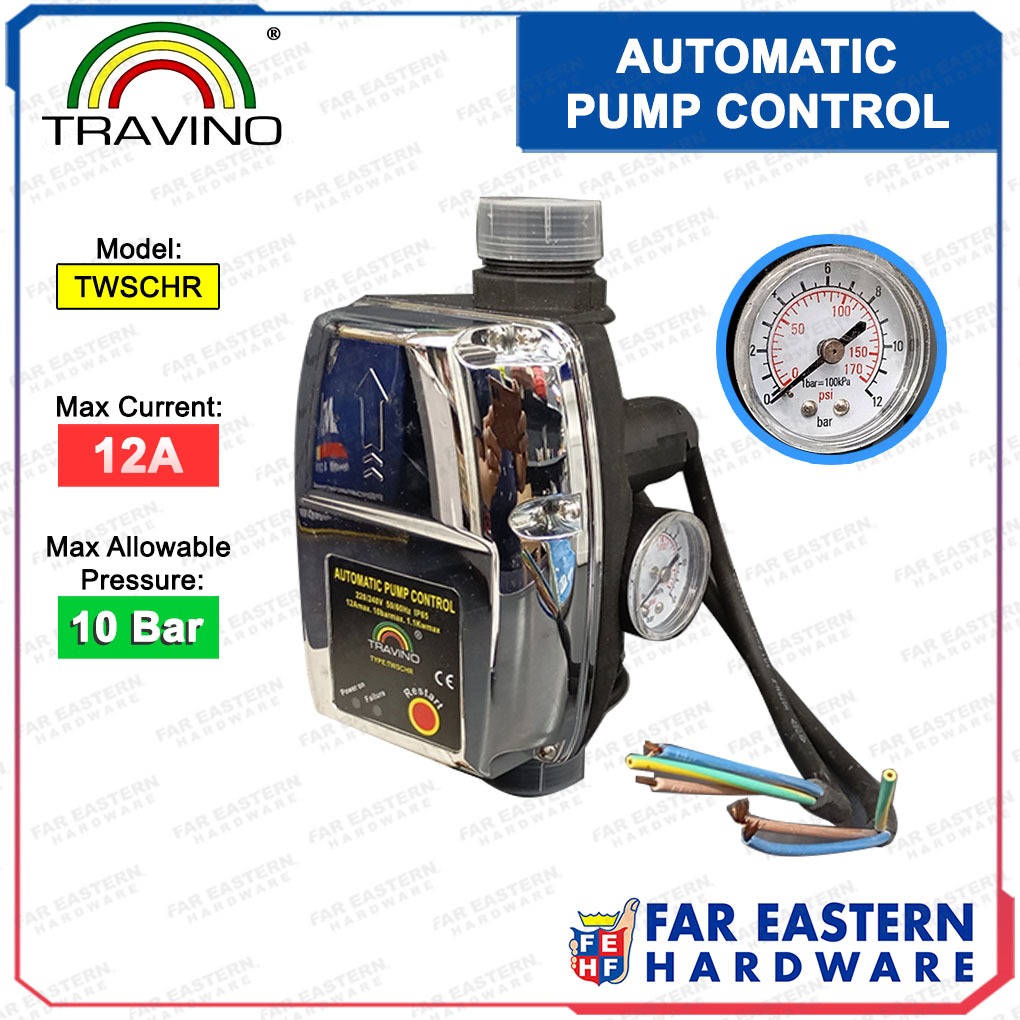 TRAVINO Automatic Water Pump Pressure Control TWSCHR | Shopee Philippines