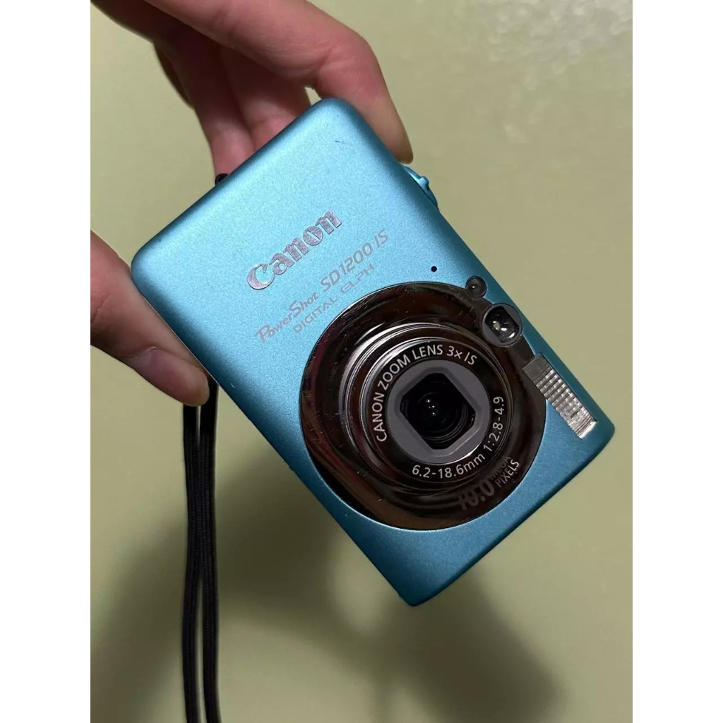2nd Hand Canon PowerShot SD1200 IS Turquoise Color Digital ELPH camera ...