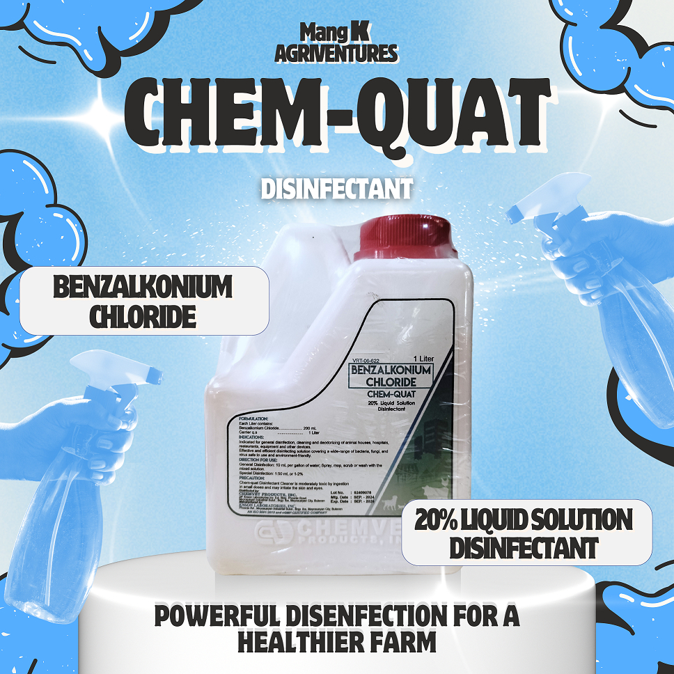 CHEM-QUAT Disinfectant for Animal Houses, Floors and Walls, Equipments ...