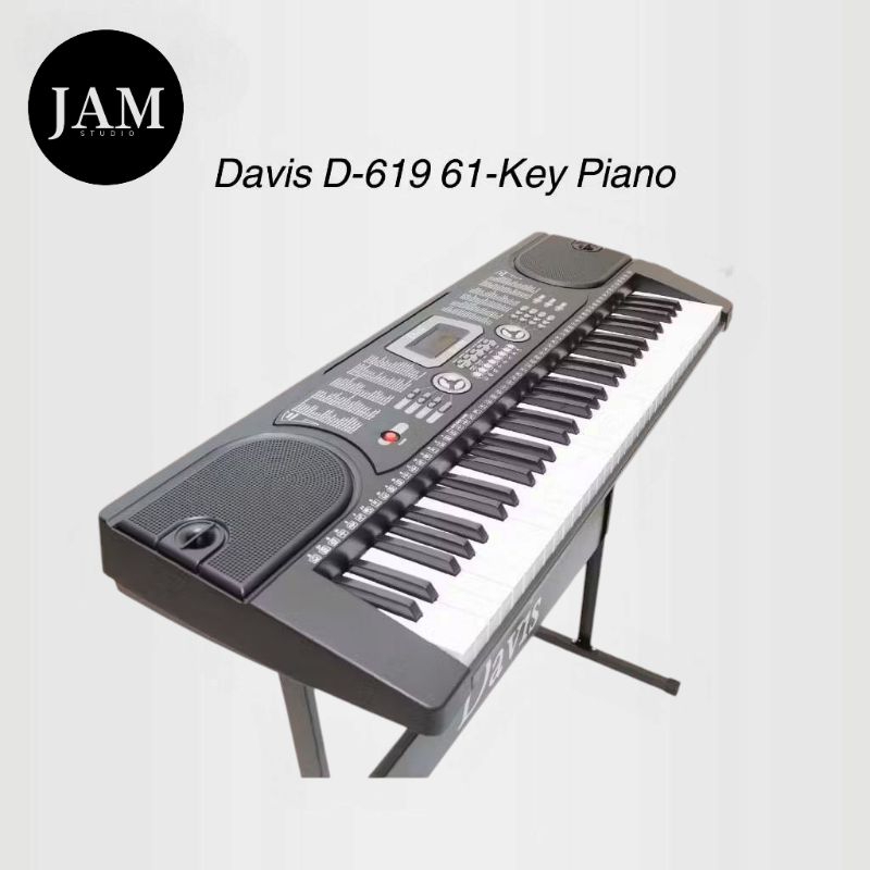 Davis D-619 61-Key Piano with Keyboard Stand | Shopee Philippines