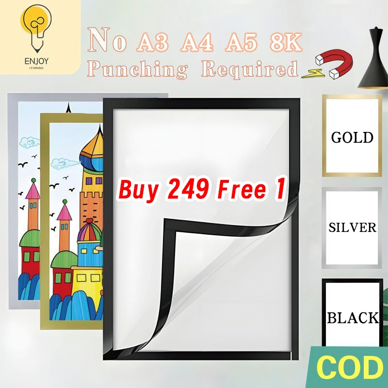 A4/A5/A6/A3 Magnetic Picture Frame Photo Certificate Framework Wall ...