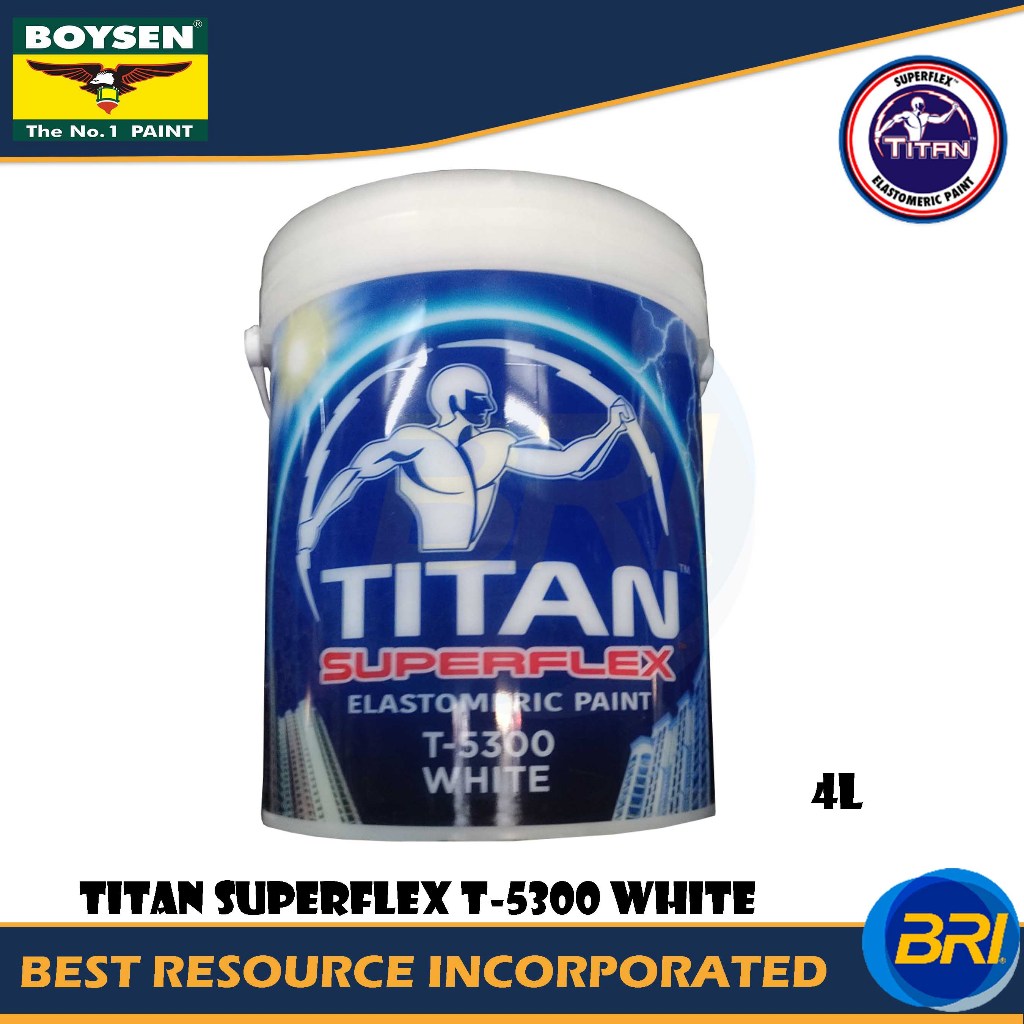 Titan Superflex T-5300 White Elastomeric Paint – 4 Liters | Shopee ...