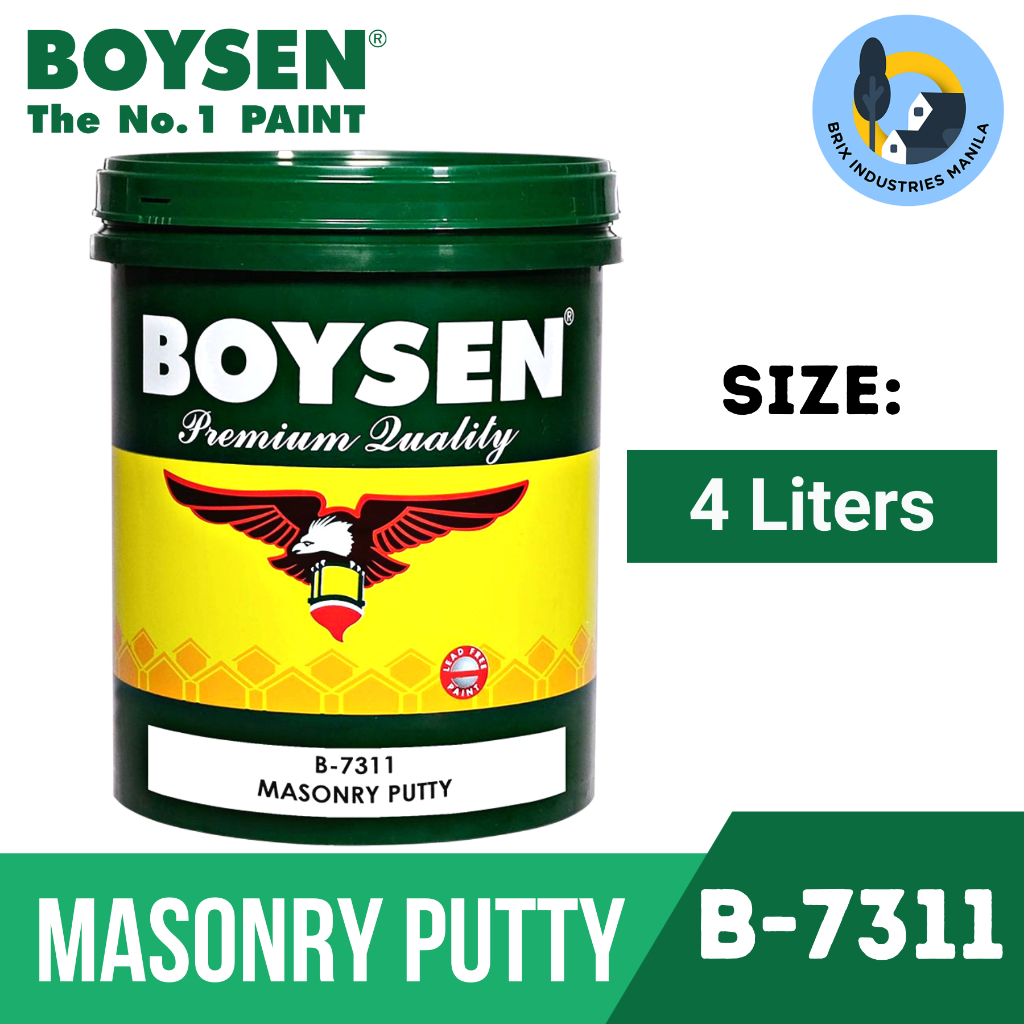 Boysen Masonry Putty 4 Liters (Gallon) B-7311 Water Based Masilya Brix Industries Manila ...