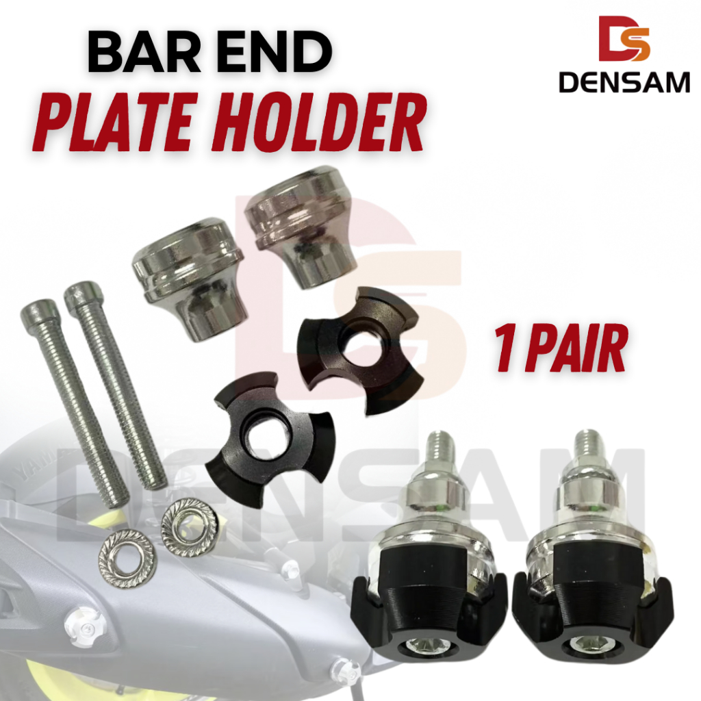 Densam Motorcycle CNC Alloy Bar End Plate Holder Bolt License Plate ...