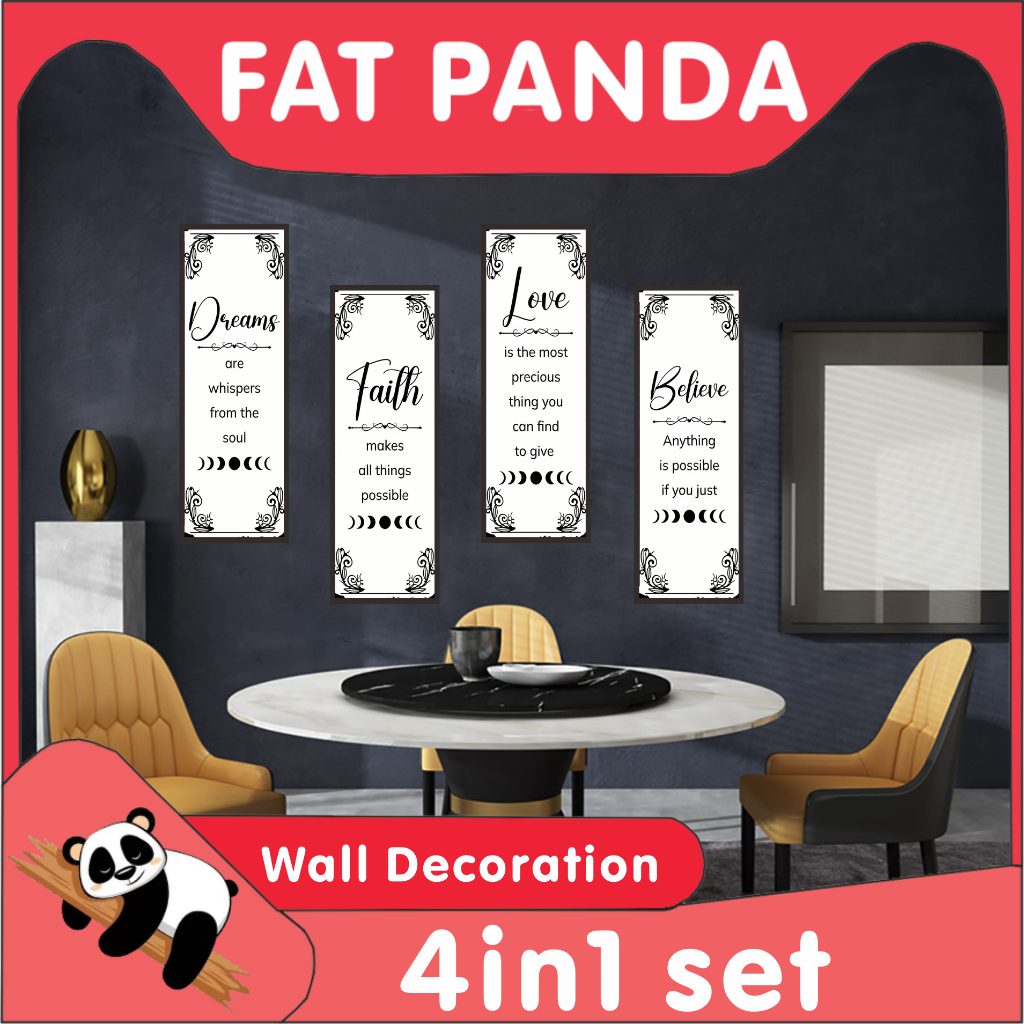 4pcs BIG SIZE combination (Boho Style) wooden wall 3 | Shopee Philippines