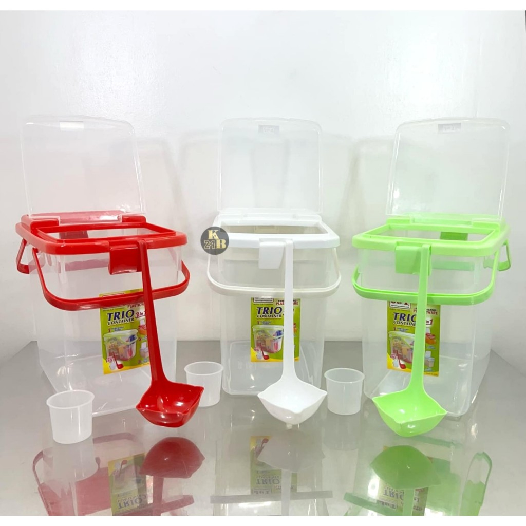J&T 3in1 Multi-Purpose Trio Container with free Rice Measuring Cup and ...