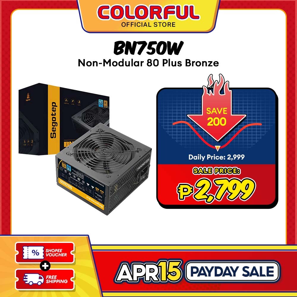 Segotep BN750W Non-Modular 80 Plus Bronze Power Supply (ATX 3.0, PCIE 5.0 Ready) | Shopee ...