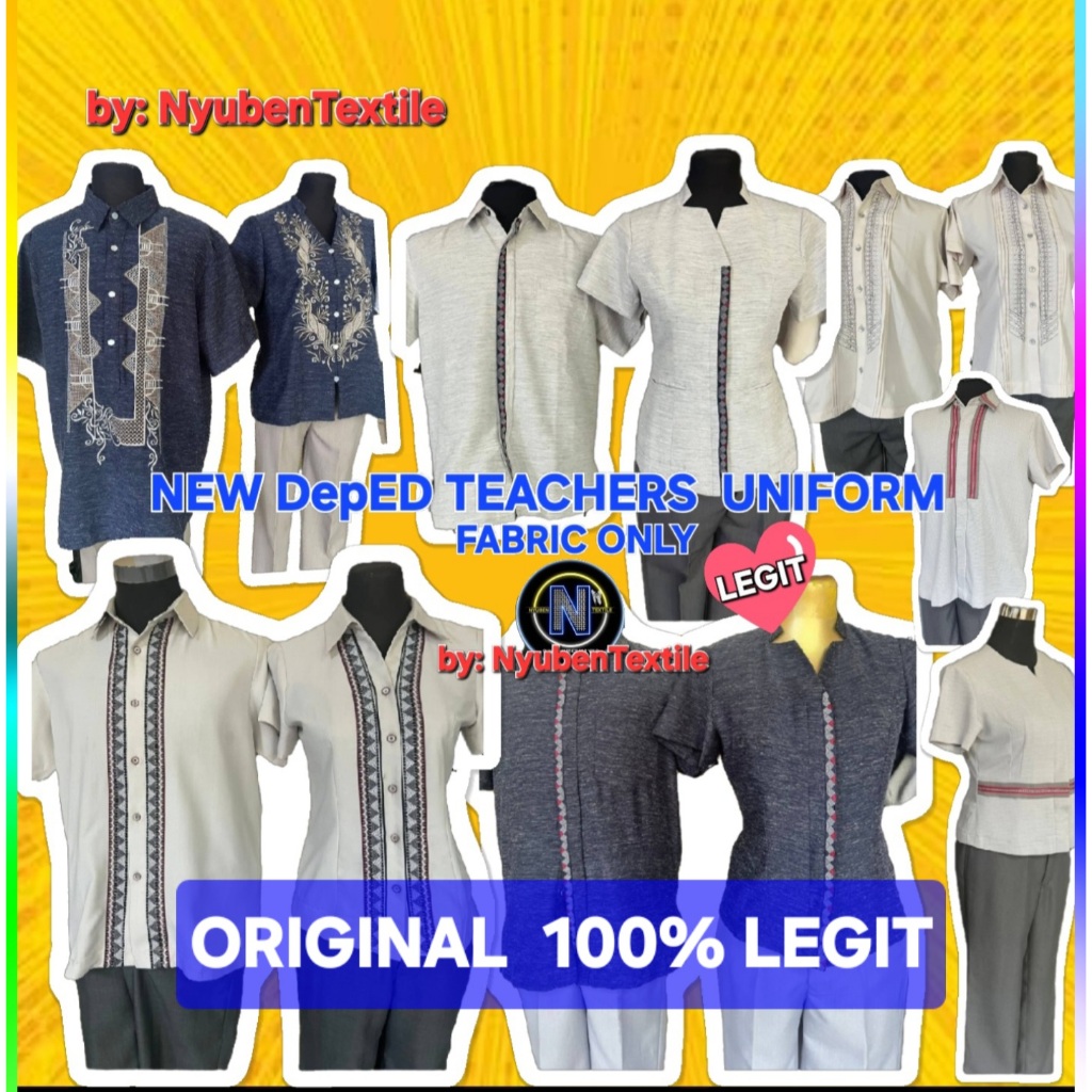 New Original DepED Teachers Uniform Male and Female (FABRIC ONLY ...