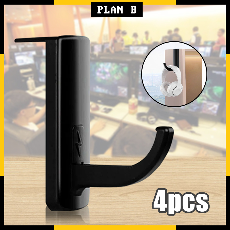 4pcs Headphone Headset Hanger Earphone Stick-on Hook Monitor Mount ...