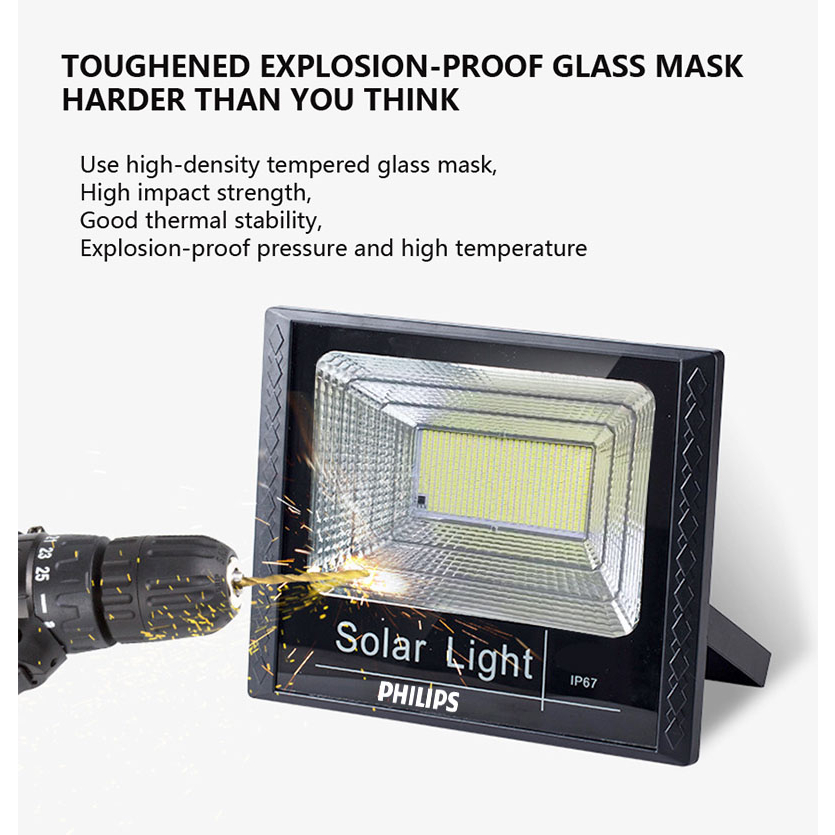 LED Solar Flood Light IP67 Outdoor waterproof | Shopee Philippines