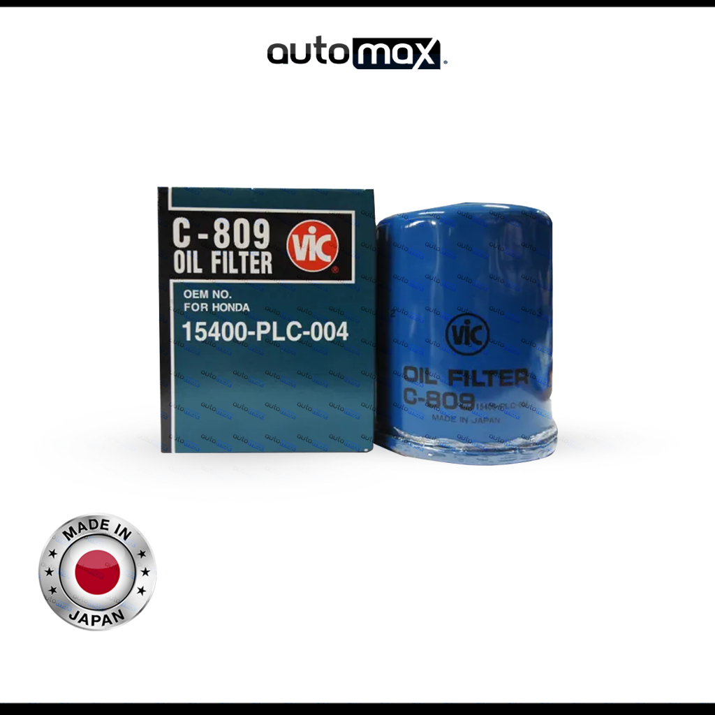 VIC Oil Filter C-809 - Honda Accord, CRV, City, Jazz, Civic, Fit | Made in Japan | Shopee ...