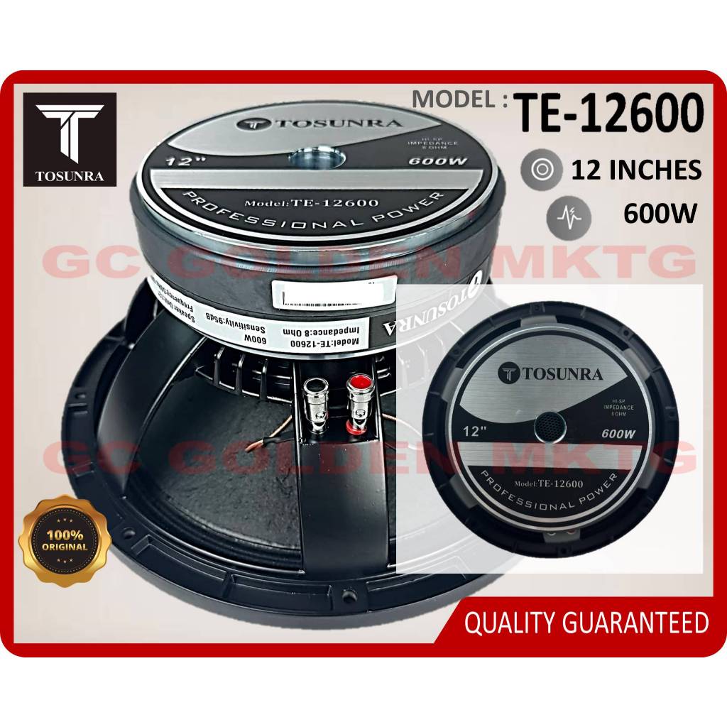 Tosunra speaker TE-12600 dual magnet diecast frame 12 inches 600watts ...