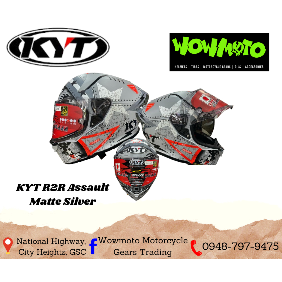 KYT R2R Pro Assault Matte Grey | Shopee Philippines