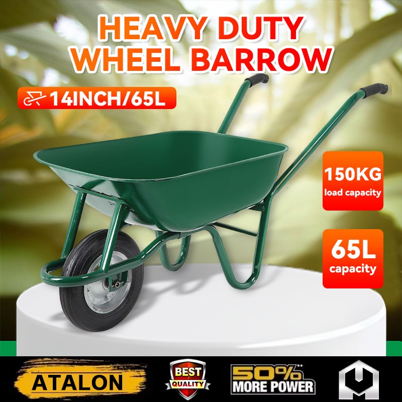 HEAVY DUTY CART WHEEL BARROW FOR GARDENING AND CONSTRUCTION USE with 14 ...