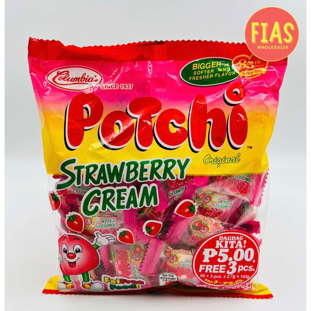 53 pcs Potchi Strawberry Cream Candy | Shopee Philippines