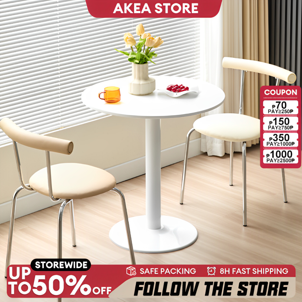 Round Table Round Negotiation Table Nordic Table Coffee Table Small ...