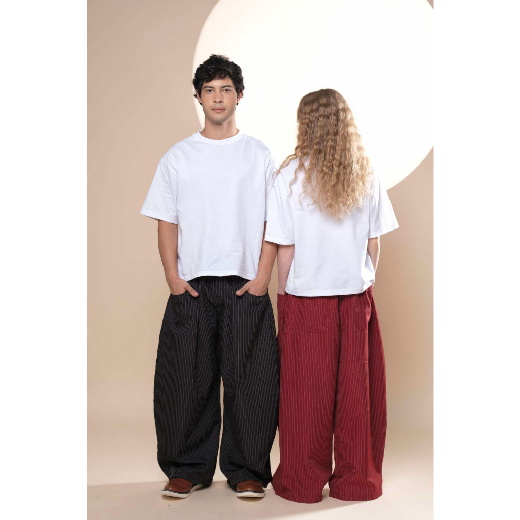 𝗚𝗢𝗧 𝗦𝗧𝗬𝗟𝗘 | Pinstripe Barrel Pants | Shopee Philippines