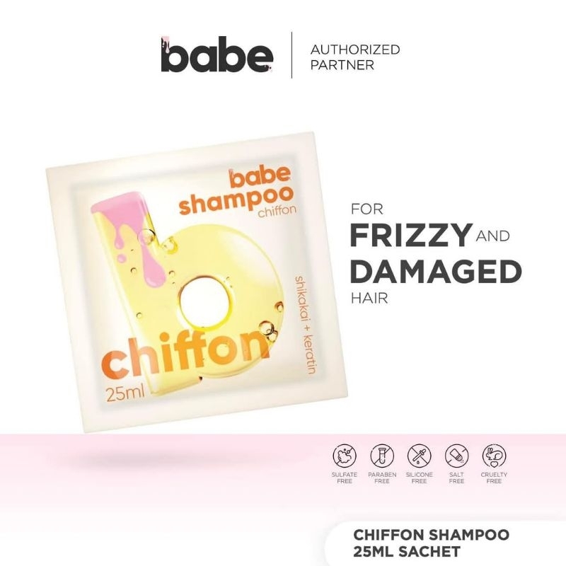 AUTHENTIC BABE FORMULA CHIFFON SHAMPOO and CONDITIONER SACHET 25 ML ...