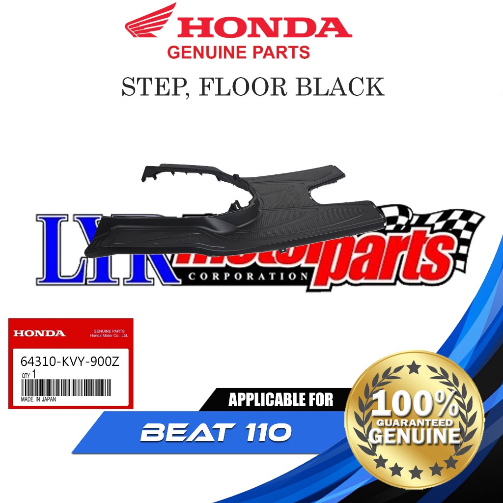 HONDA GENUINE STEP FLOOR BLACK FOR BEAT 110 CARB || 64310-KVY-900ZA ...