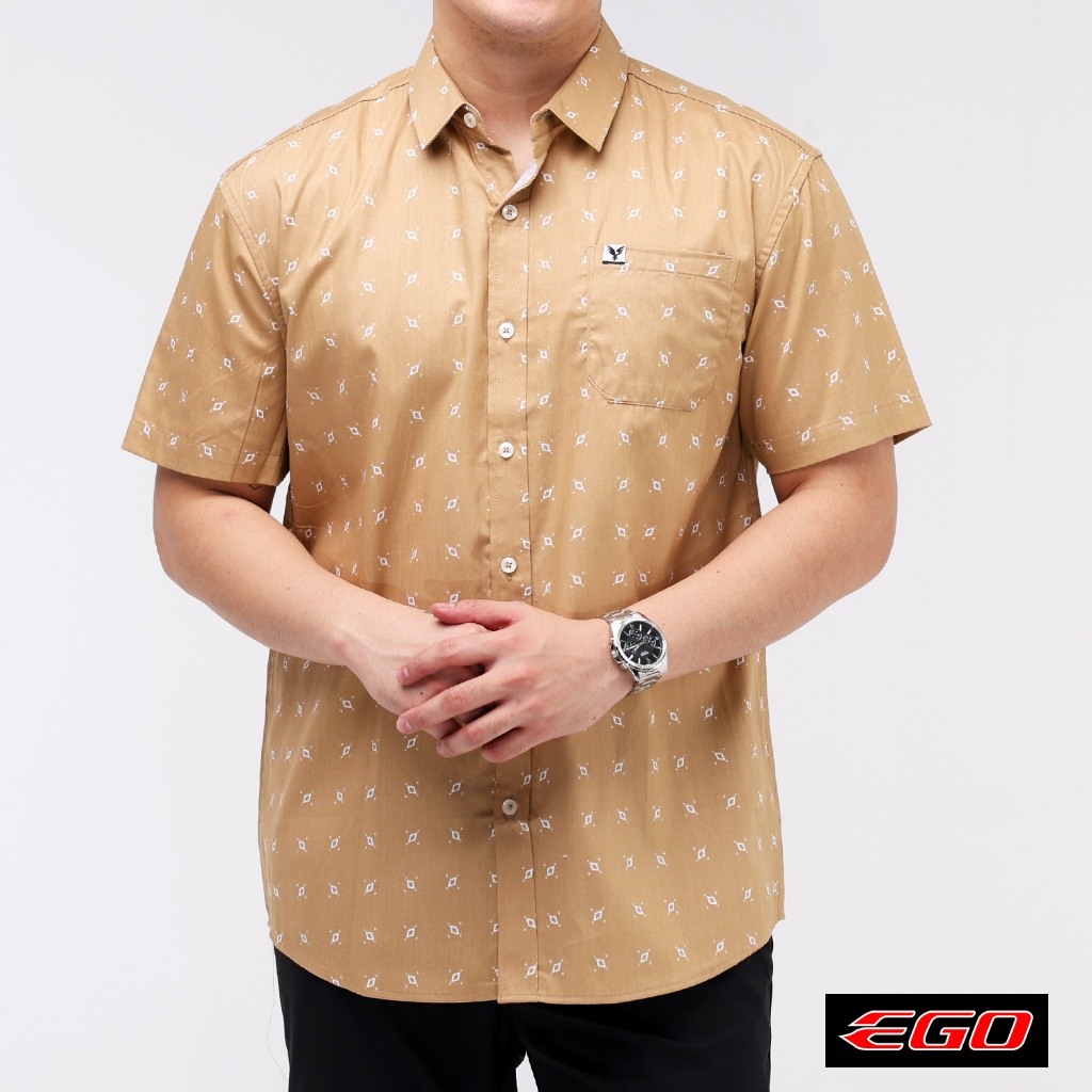 Ego Woven Printed Poplin Short Sleeves Polo EMT04-0815 | Shopee Philippines